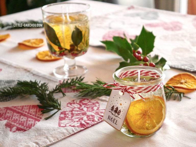 DIY Idée cadeau: les bougies transparentes "nature"